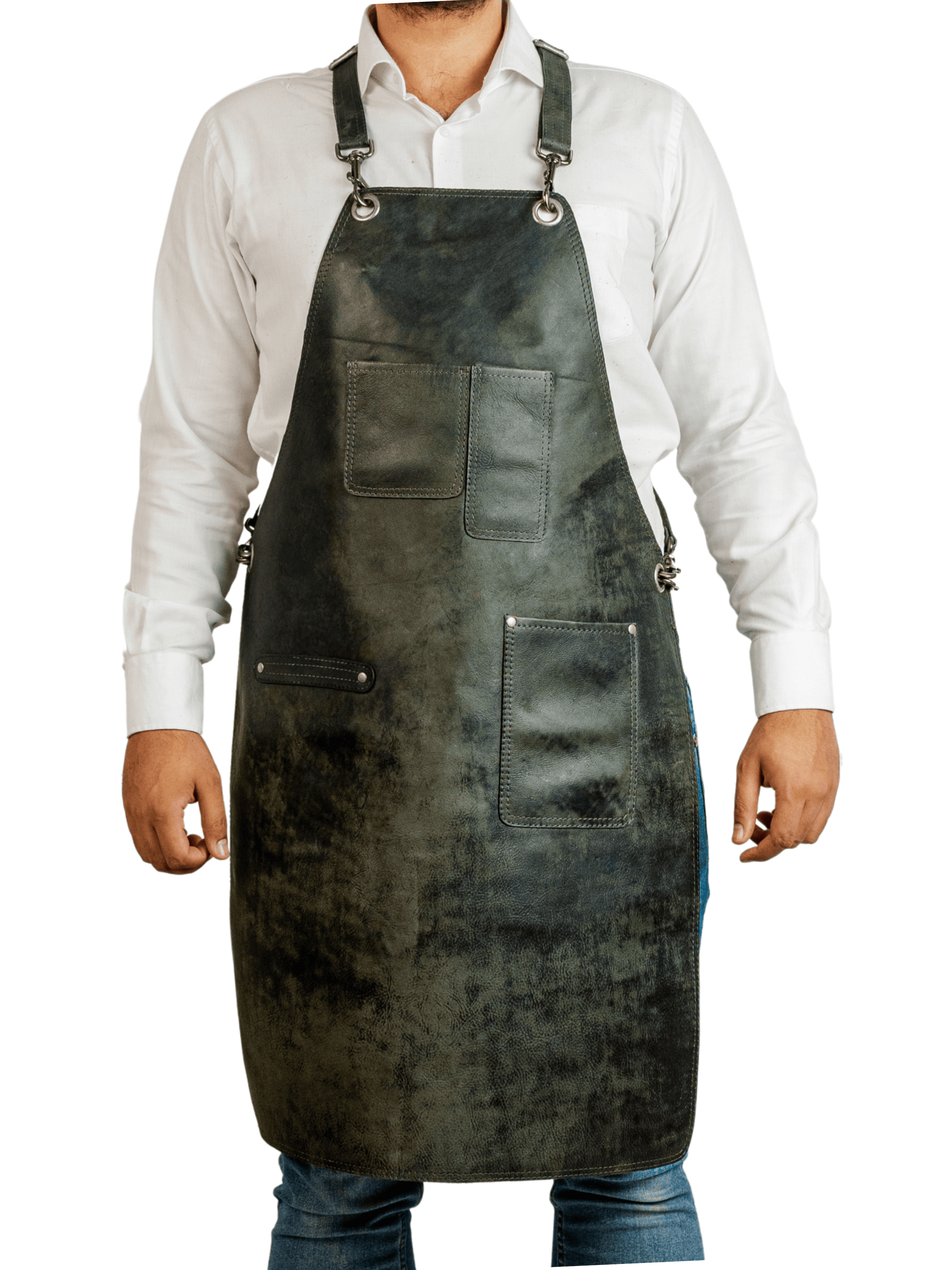Antique Grey Leather Aprons for Cooking | Dorus Leather – DorusLeather